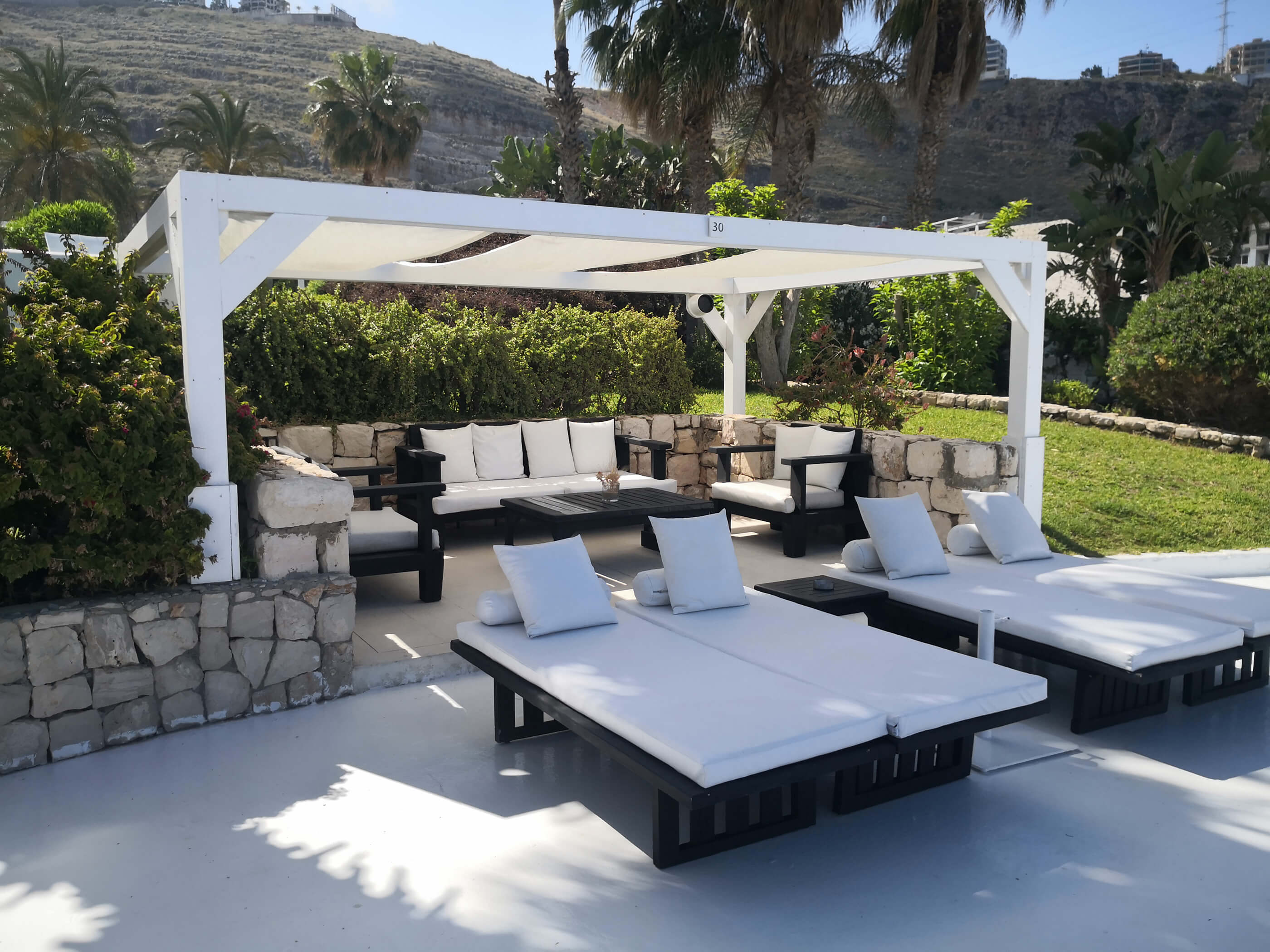 Orchid Beach Resort | Huts and Sunbeds in Jiyeh